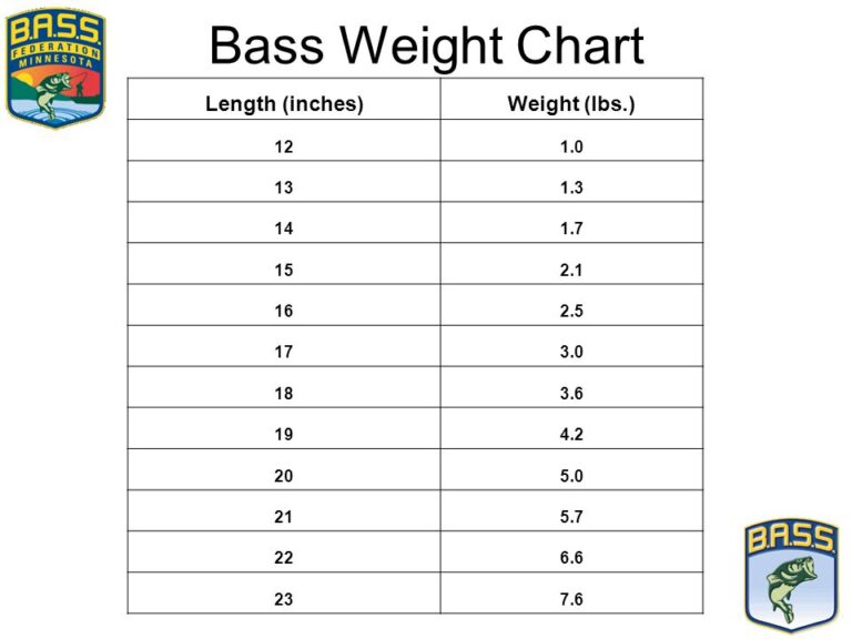 Fish Facts: Largemouth Bass Weight Chart - The Jump Fish Facts: Largemouth Bass Weight Chart - The Jump